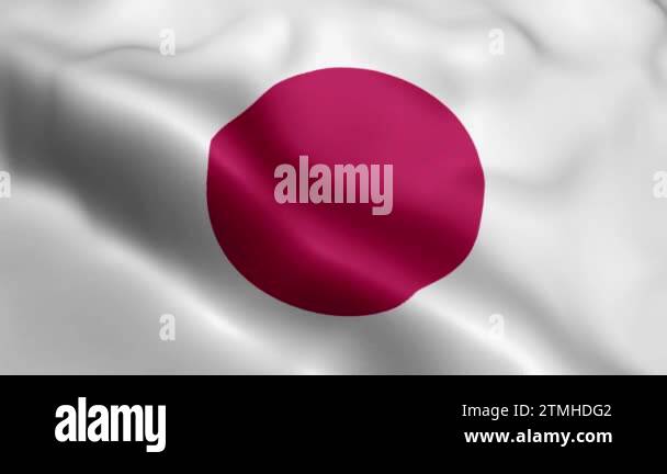 Japan Flag video waving in wind. Japan Flag Wave Loop waving in wind ...