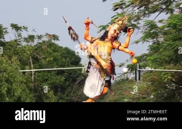 Statue of ogoh-ogoh. Ogoh-ogoh is statue that are paraded during the ...