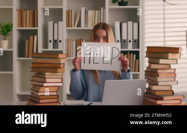 Confused tired student girl teen high school pupil exhausted stressed ...