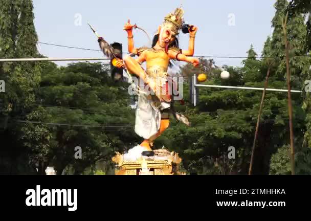 Statue of ogoh-ogoh. Ogoh-ogoh is statue that are paraded during the ...