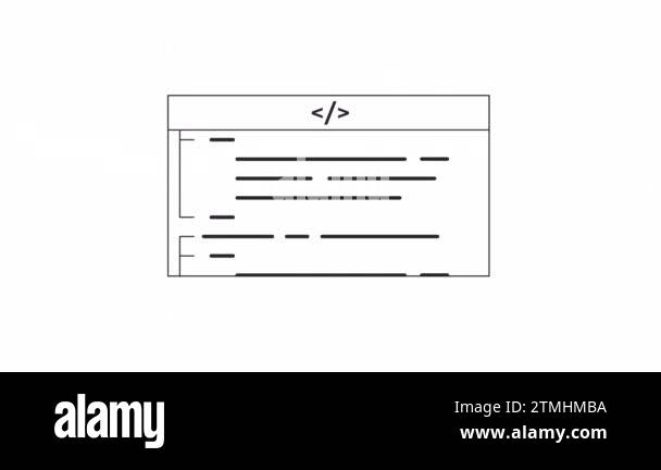 Html script icon black Stock Videos & Footage - HD and 4K Video Clips ...