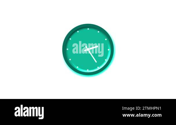 Time lapse clock animation on white background. counting down clock ...