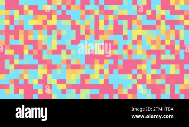 Animated multicolored pixel background. 4K resolution abstract pixel ...