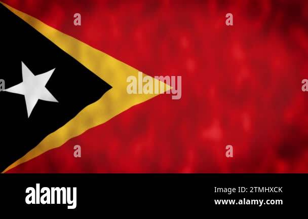 Animation of Timor Leste flag. 4K. East Timor flag flying, Democratic ...