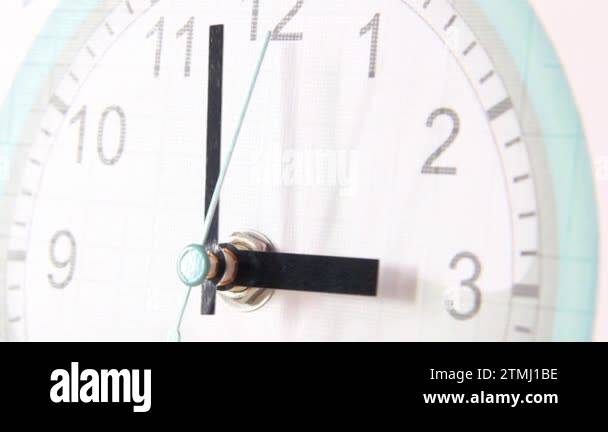 Crop View Of Face Analog Clock At Couple Minutes To Three O'Clock Stock ...