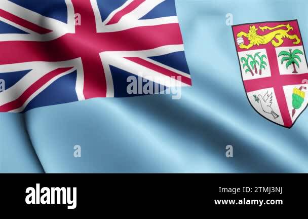 Fiji Flag video waving in wind. Fiji Flag Wave Loop waving in wind ...