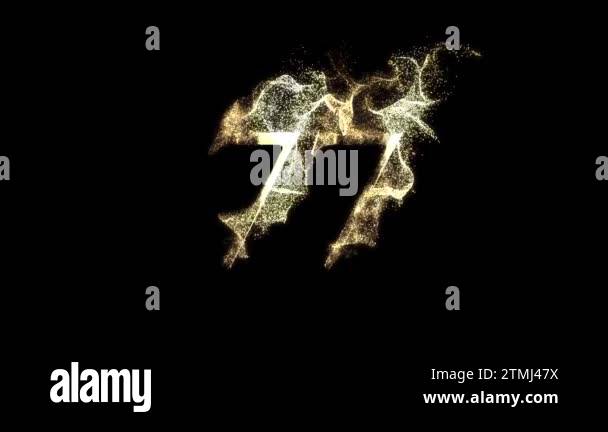 Golden number 77 from particles, numbering, seventy seven, golden ...