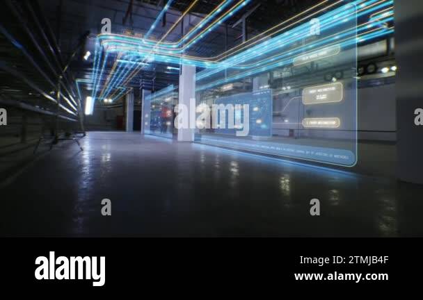 Team of diverse workers walks through electrical distribution station ...