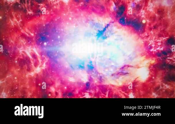 Five second Countdown Timer with the Fish Head nebula space galaxy background. five to zero ...