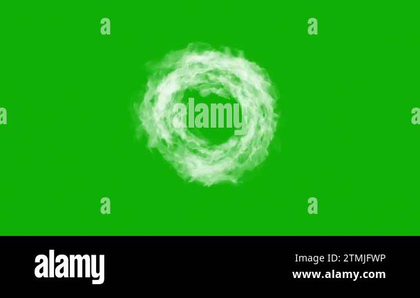 White smoke vortex motion graphics with green screen background Stock ...