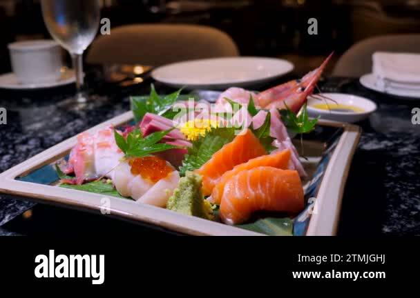 Luxury sashimi set with prawn, tuna, octopus, salmon, and more. Enjoy a ...