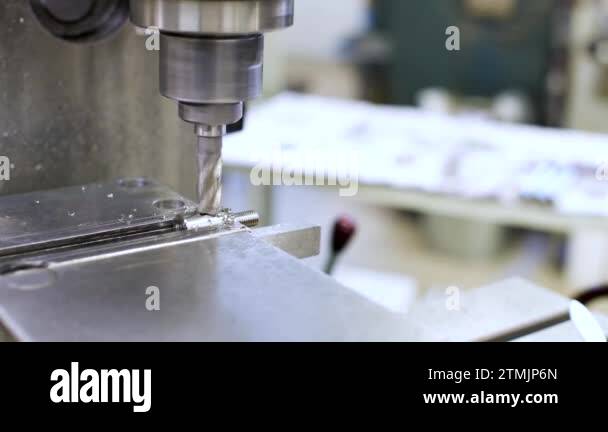 The work of production machines at the factory. Pan around the process ...