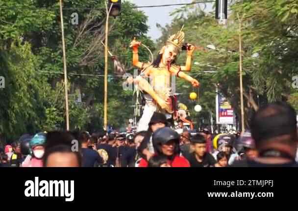 Statue of ogoh-ogoh. Ogoh-ogoh is statue that are paraded during the ...
