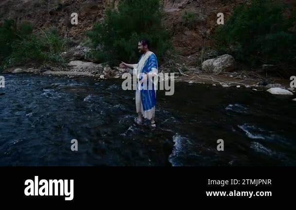 Jewish Man in Wet Clothes Commits Ablution Bathing in a River Worshiper ...