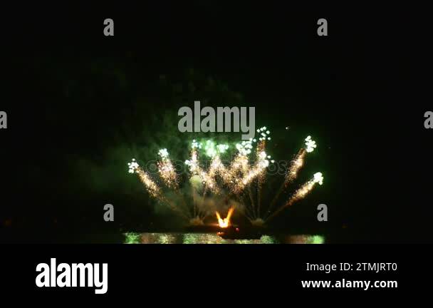 Fireworks Plumes of the Firework Are Sparkling and Shining in Various ...