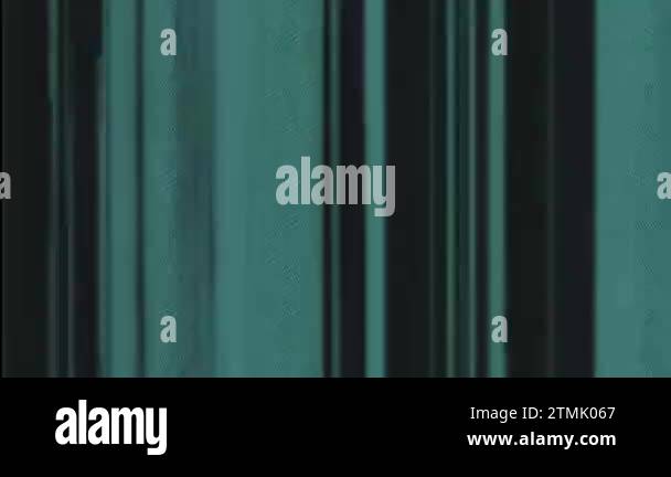 VHS noise analog glitch. Damaged VCR tape. Blue black color flicker ...
