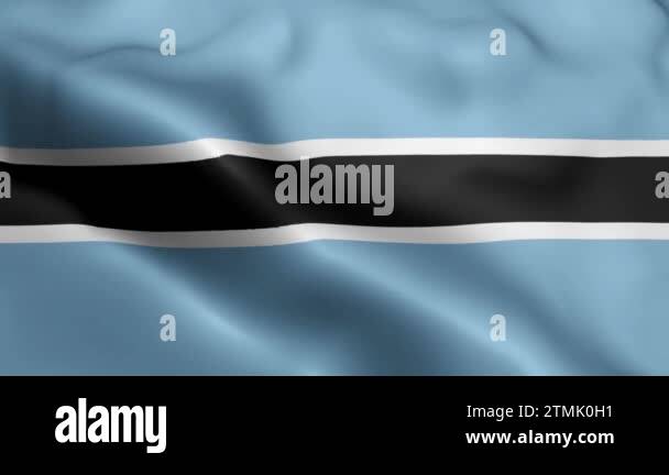 Botswana Flag video waving in wind. Botswana Flag Wave Loop waving in wind. Realistic Botswana ...