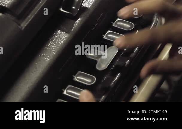 Female School Teacher using a Braille Typewriter at a School for the ...