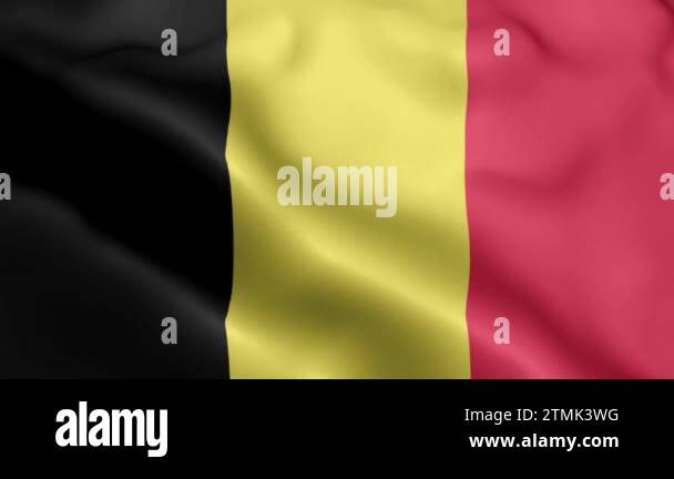 Belgium Flag video waving in wind. Belgium Flag Wave Loop waving in ...