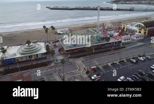 The Giant Dipper is a historic wooden roller coaster located at the ...