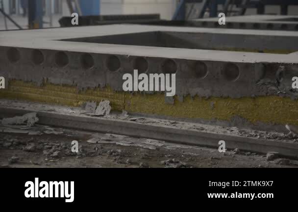 Hollow core concrete slab stack stacked industry Stock Videos & Footage ...