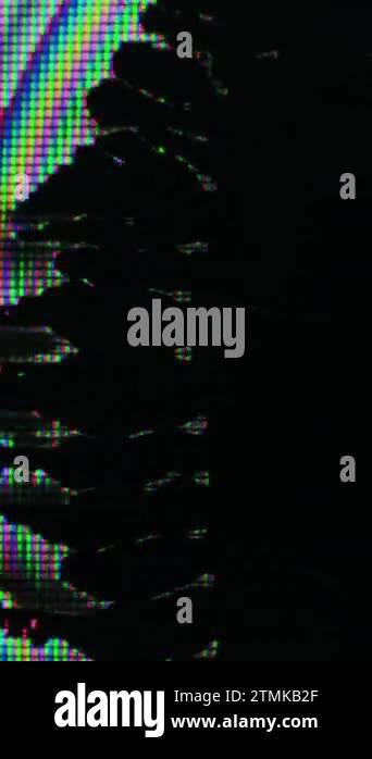 Vertical video. Rainbow glitch. Digital fluid. Reveal effect. Blue pink ...