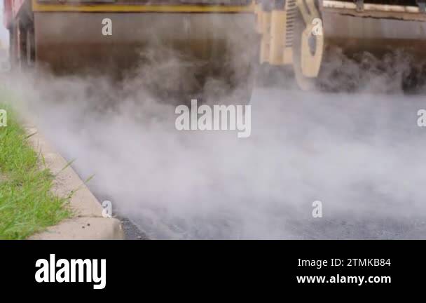 Slow motion, work process, evaporation water from high temperature ...