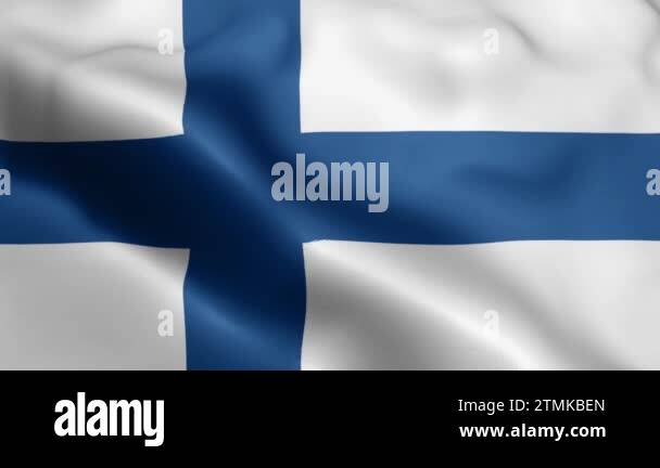 Finland Flag video waving in wind. Finland Flag Wave Loop waving in ...