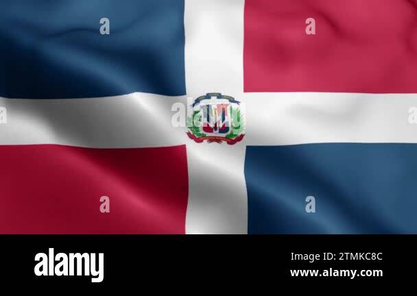 Dominican Republic Flag video waving in wind. Dominican Republic Flag ...