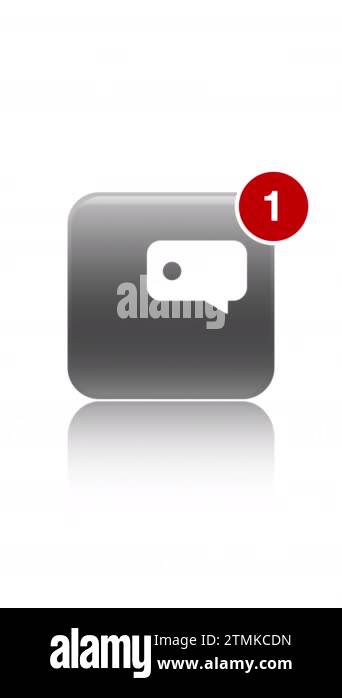 Vertical Video animation of message app with animated icon and ...