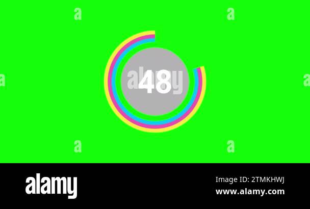 Countdown Timer From 60 To 0 Seconds Realtime Modern Flat Design Of