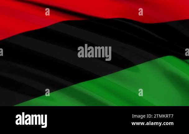 Loop of Pan African flag waving in wind texture abstract background Pan ...