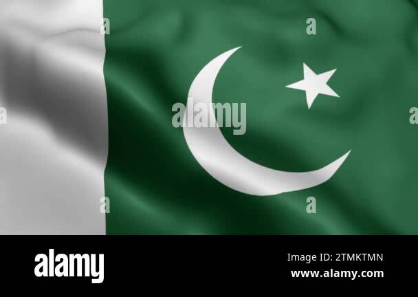 Pakistan Flag video waving in wind. Pakistan Flag Wave Loop waving in ...