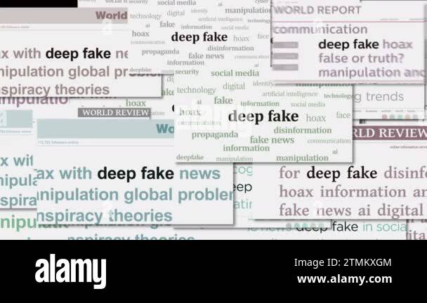 Deep fake hoax false and ai manipulation pop up windows on computer ...