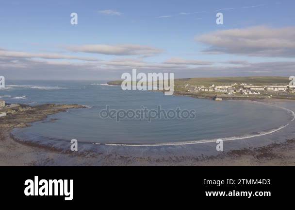 Aerial Loop Head Peninsula in West Clare, Ireland. Kilkee Beach County ...