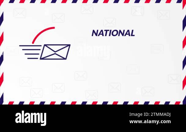 National Postal Worker Day July 1st illustration with on mail envelope ...