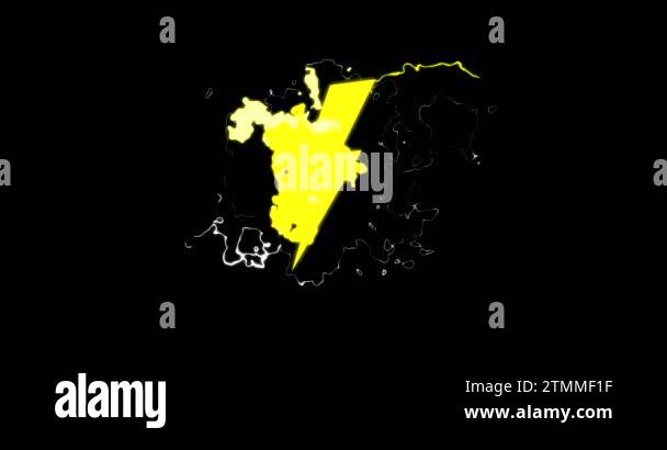 Electricity Lightning Sparks Flashing Across The Screen in Blue and ...