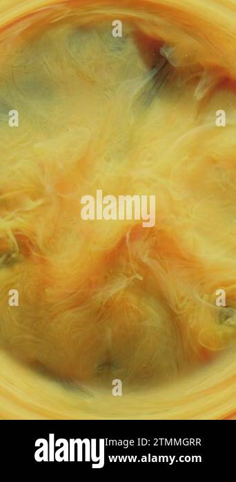 Vertical video. Smoke circle. Ink water. Fluid swirl. Fume vortex ...