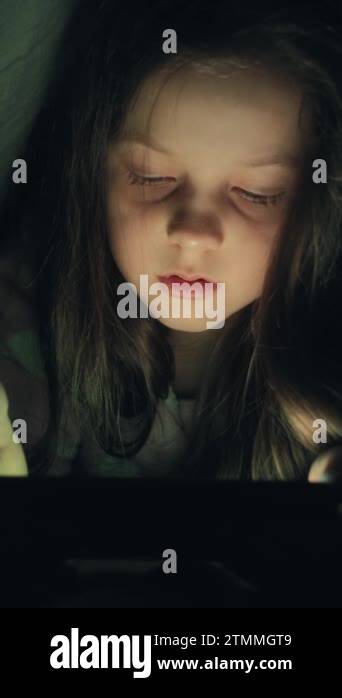 Vertical video. Bedtime movie. Night gadget. Restless kid. Sleepy tired ...