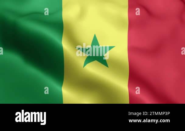 Senegal Flag video waving in wind. Senegal Flag Wave Loop waving in ...
