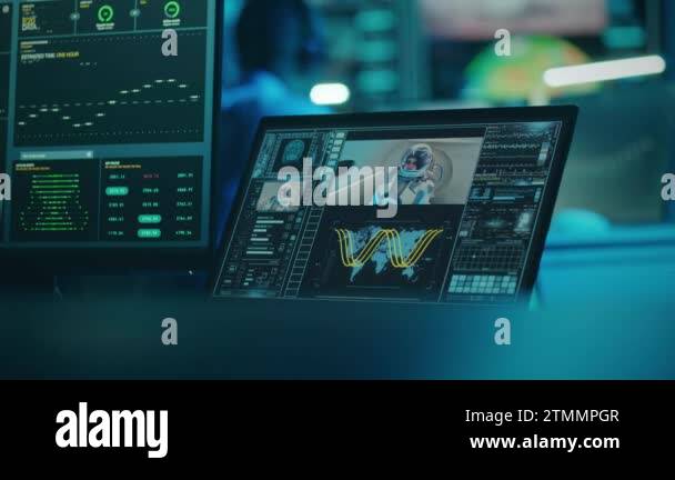 Successful space rocket launch for crewed mission displayed on digital ...