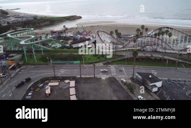 The Giant Dipper is a historic wooden roller coaster located at the ...