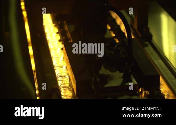 The preform shape of plastic bottles in transfer to the heater for ...