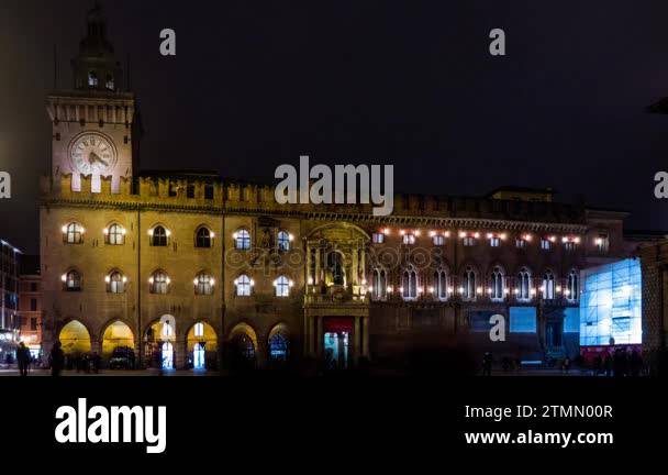 Timelapse: Palazzo d'Accursio (Palazzo Comunale) is an palace of city ...