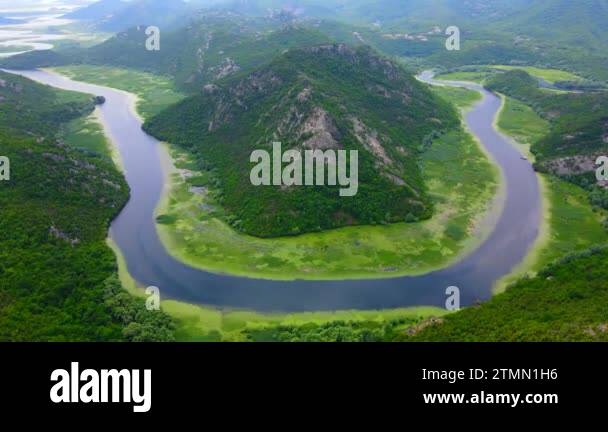 Aerial footage captures the stunning view of the horseshoe-shaped river ...