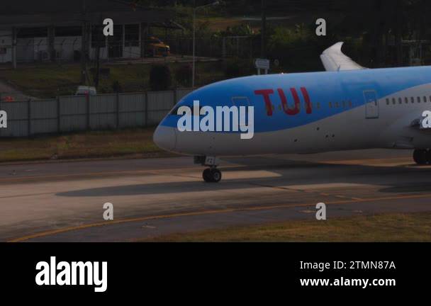 PHUKET, THAILAND - FEBRUARY 19, 2023: Side view, Boeing 787 Dreamliner ...