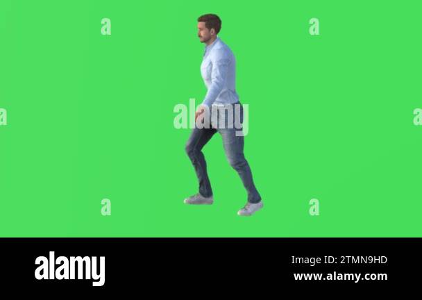 3d canadian sportsman man on green screen high quality isolated ...