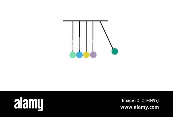 Newtons Cradle 4k Resolution Animation Newtons Cradle On White Background Screen Loader Loop