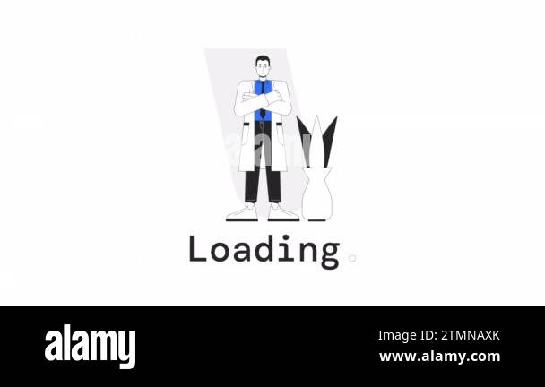 ER doctor loader animation. Emergency department in hospital. Flash ...