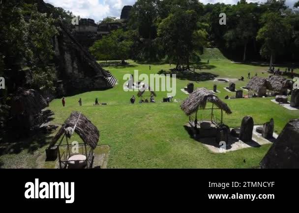 Tikal Pyramids in Guatemala Tikal National Park. Mayan Ruins, Temple ...